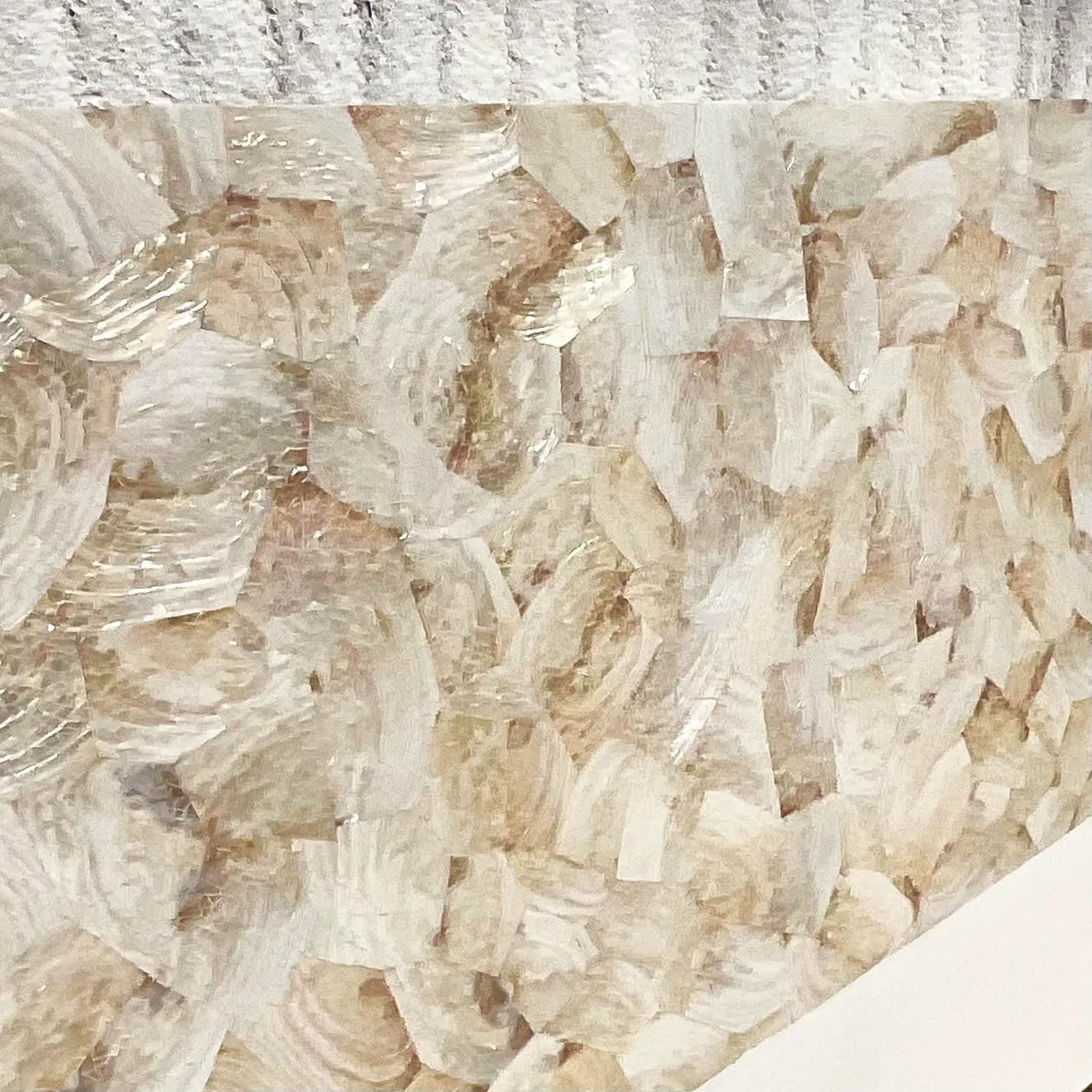 Vintage Coastal “Gabrielle” Kabibe Shell King Headboard For Sale at 1stDibs