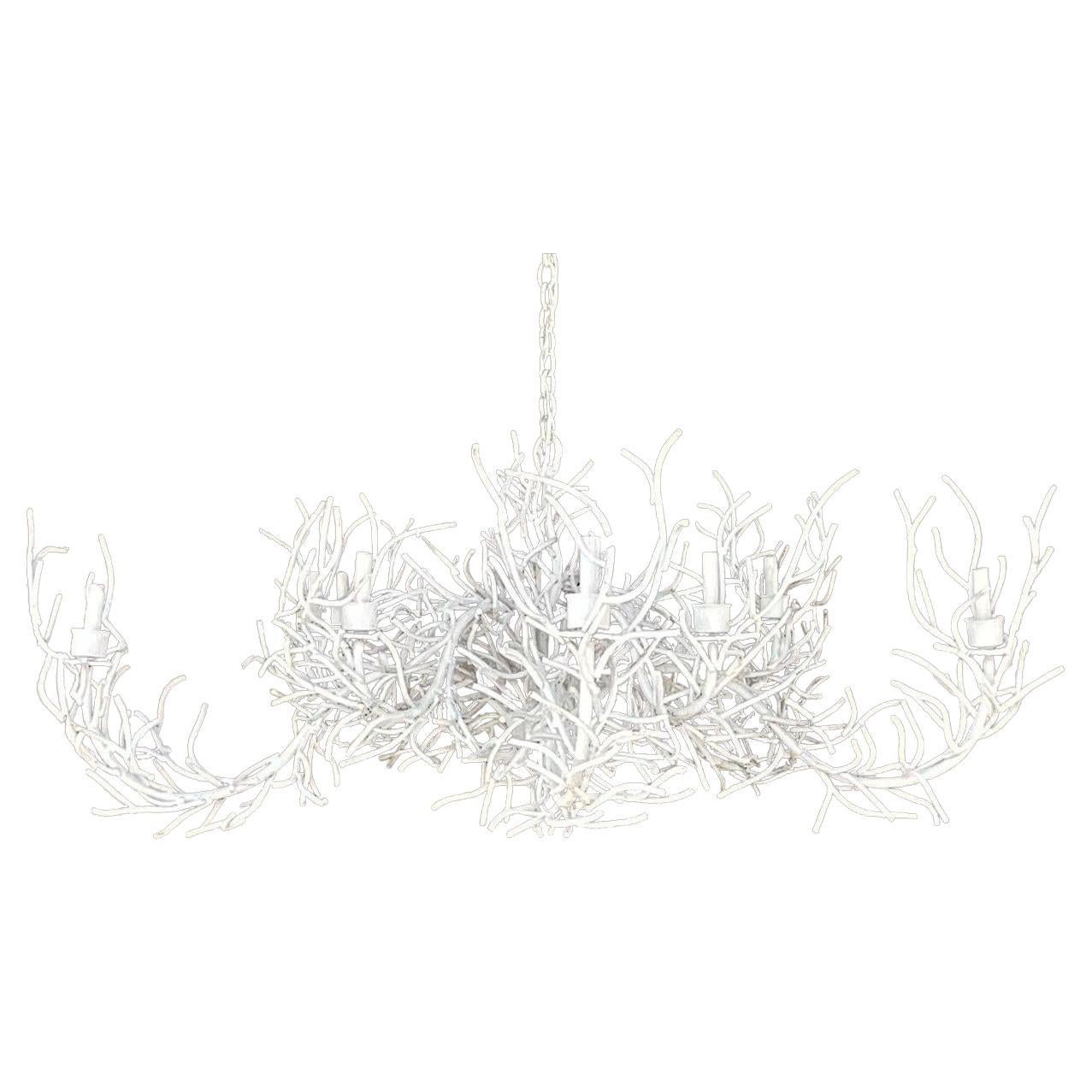 Metal Faux Branch Chandelier For Sale at 1stDibs