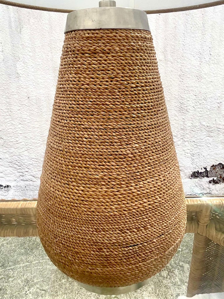 Vintage Coastal Palecek Twisted Raffia Table Lamps, a Pair at 1stDibs ...