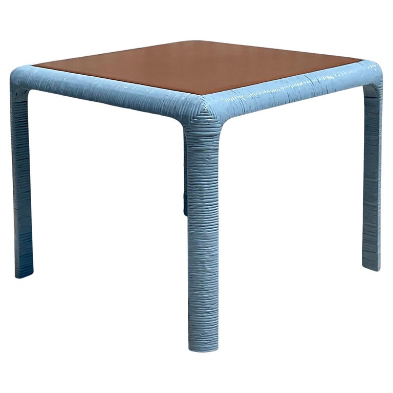 Vintage Coastal Scott Sanders for Kips Bay Palm Beach Wrapped Rattan ...