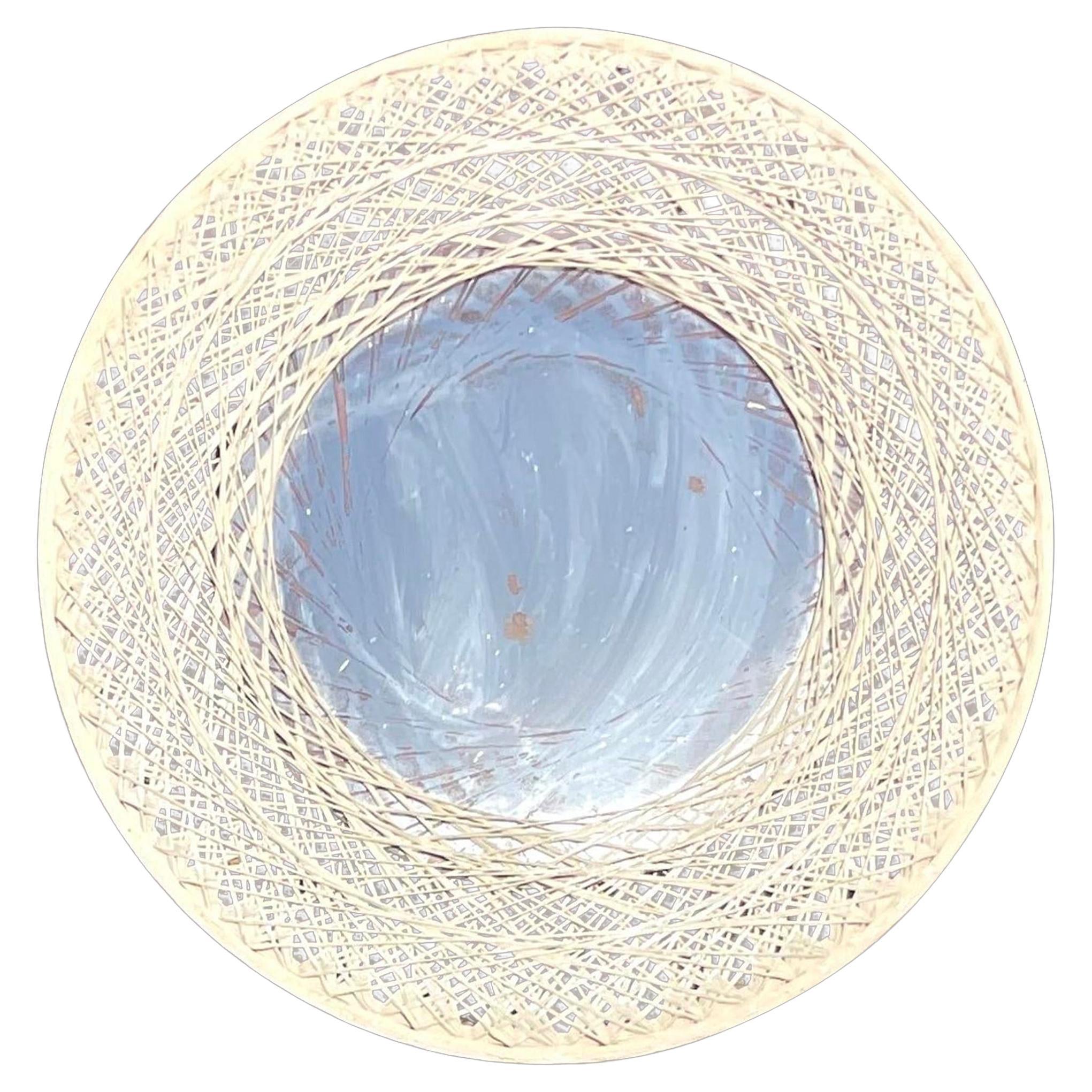 Vintage Coastal Spun Fiberglass Mirror After Russell Woodard For Sale ...