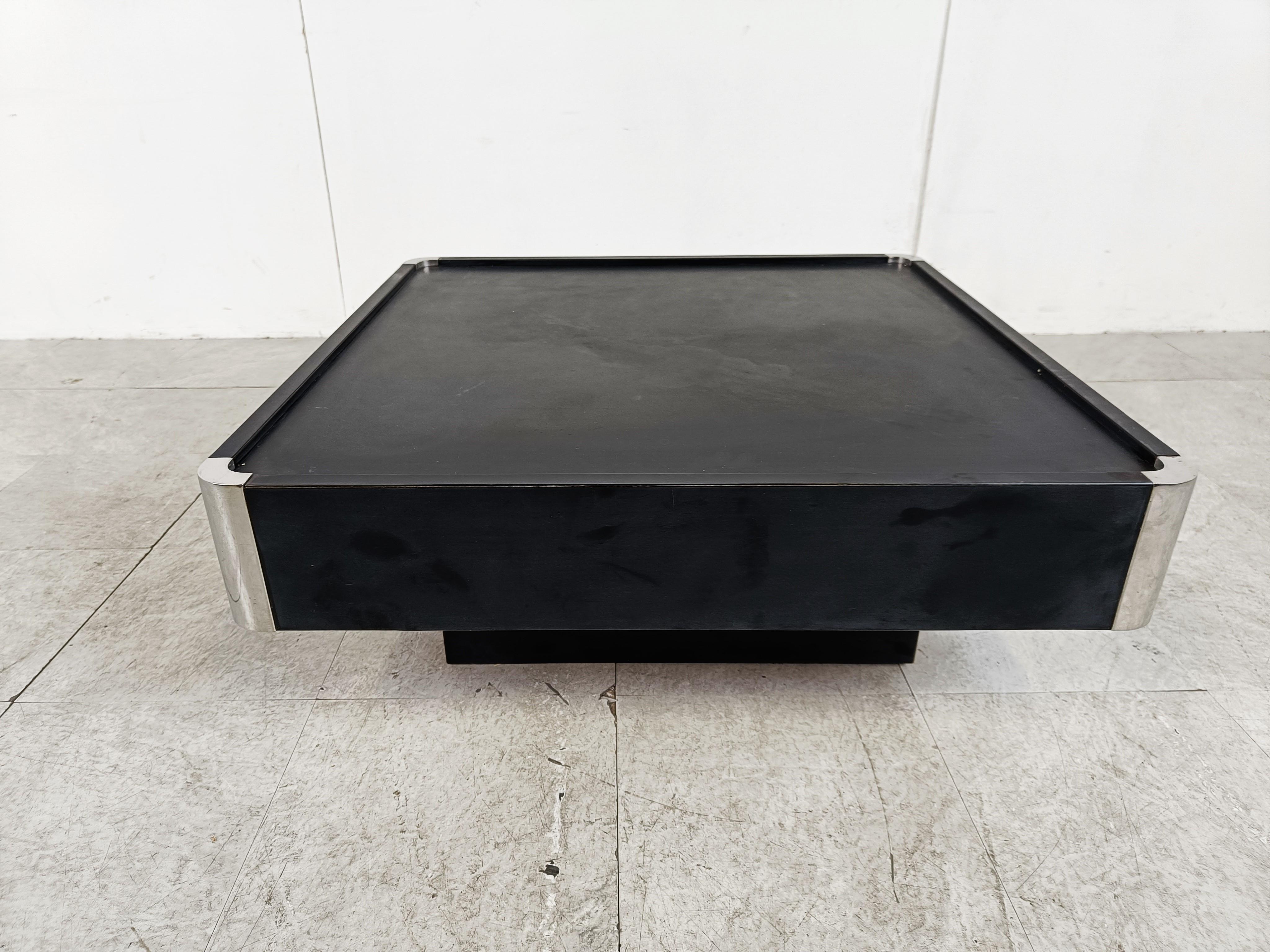 Vintage Coffee Table by Willy Rizzo, 1970s at 1stDibs