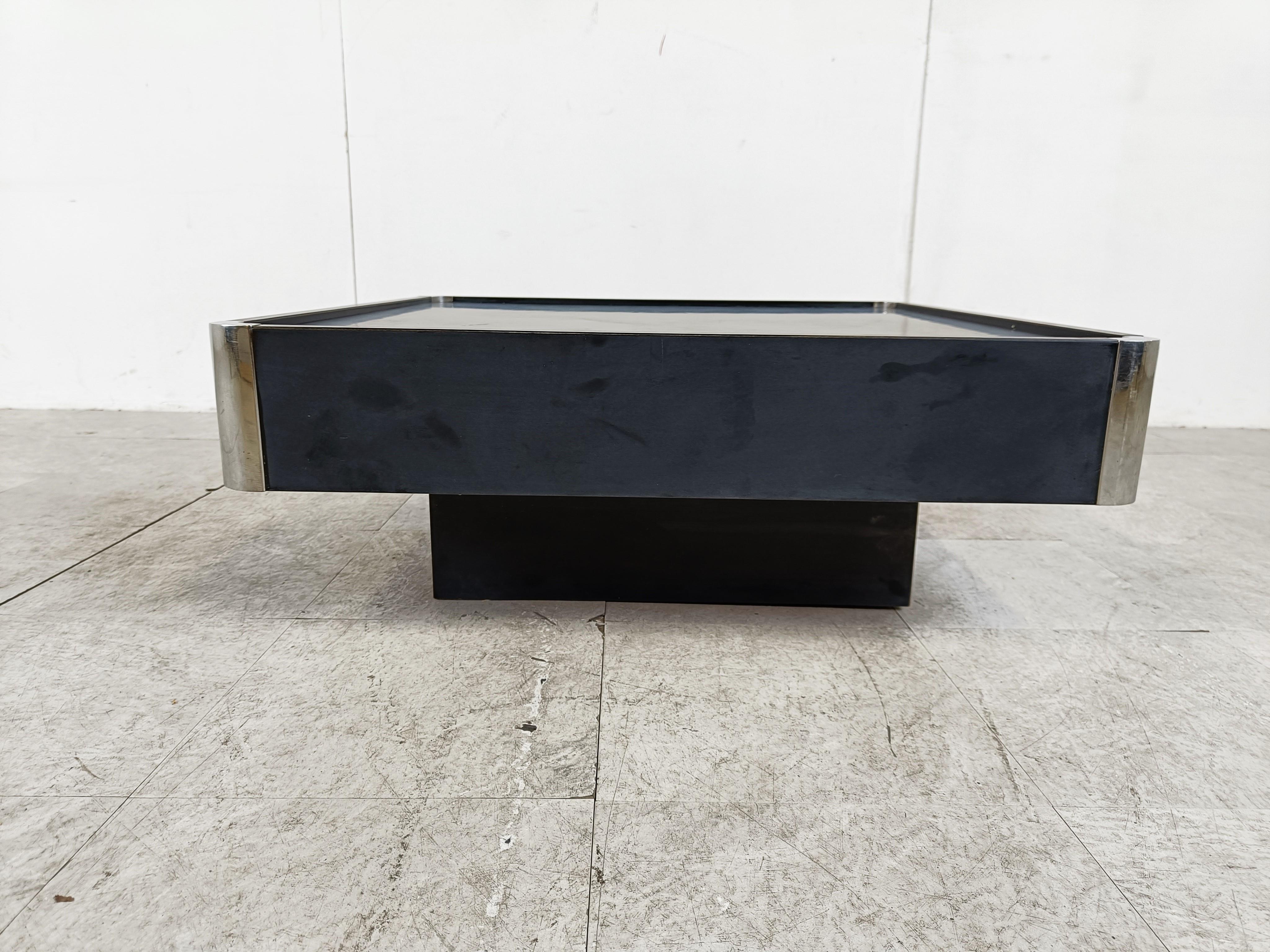 Vintage Coffee Table by Willy Rizzo, 1970s at 1stDibs