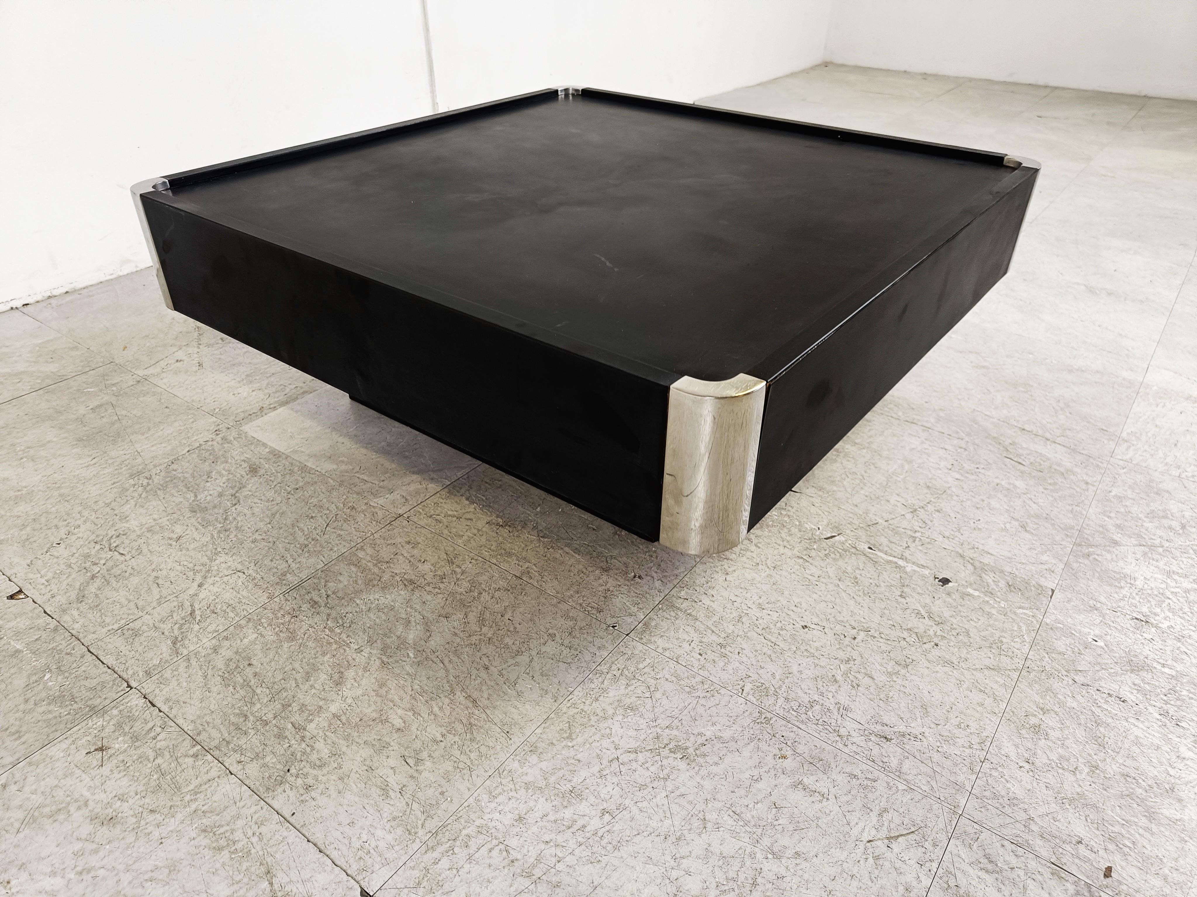 Vintage Coffee Table by Willy Rizzo, 1970s at 1stDibs