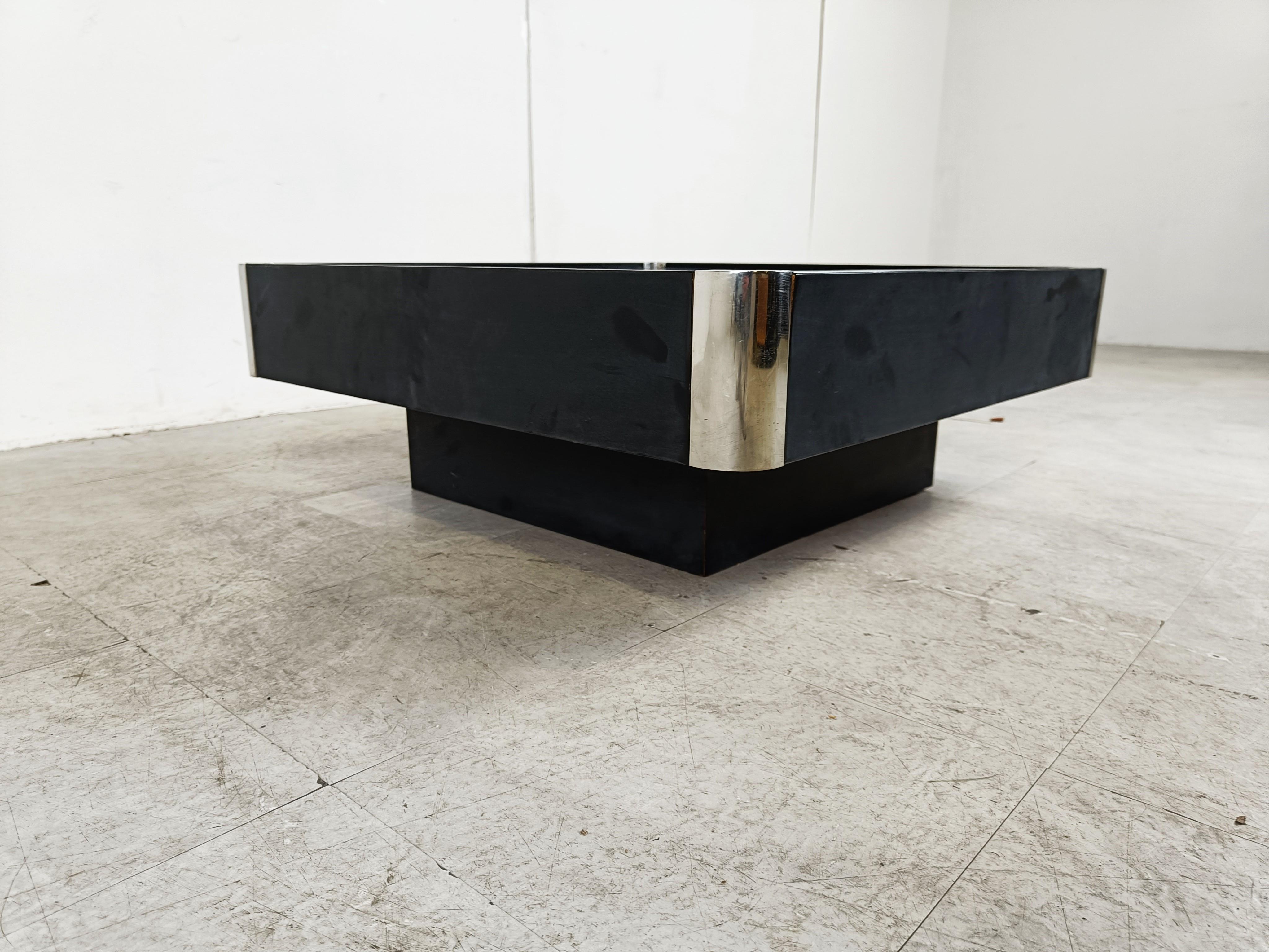 Vintage Coffee Table by Willy Rizzo, 1970s at 1stDibs