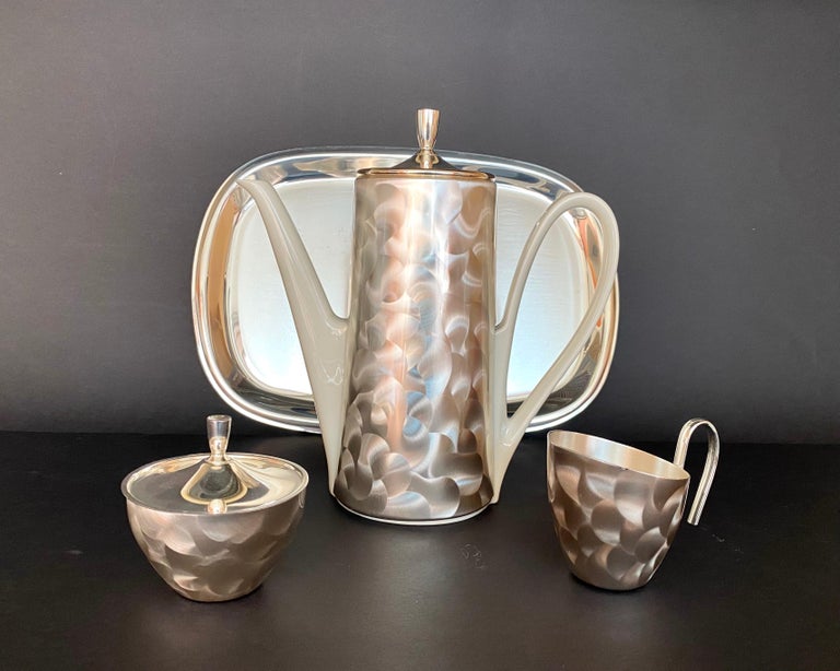 Vintage Coffee/Tea Set Porcelain Teapot, Creamer, Sugar Bowl and Tray ...