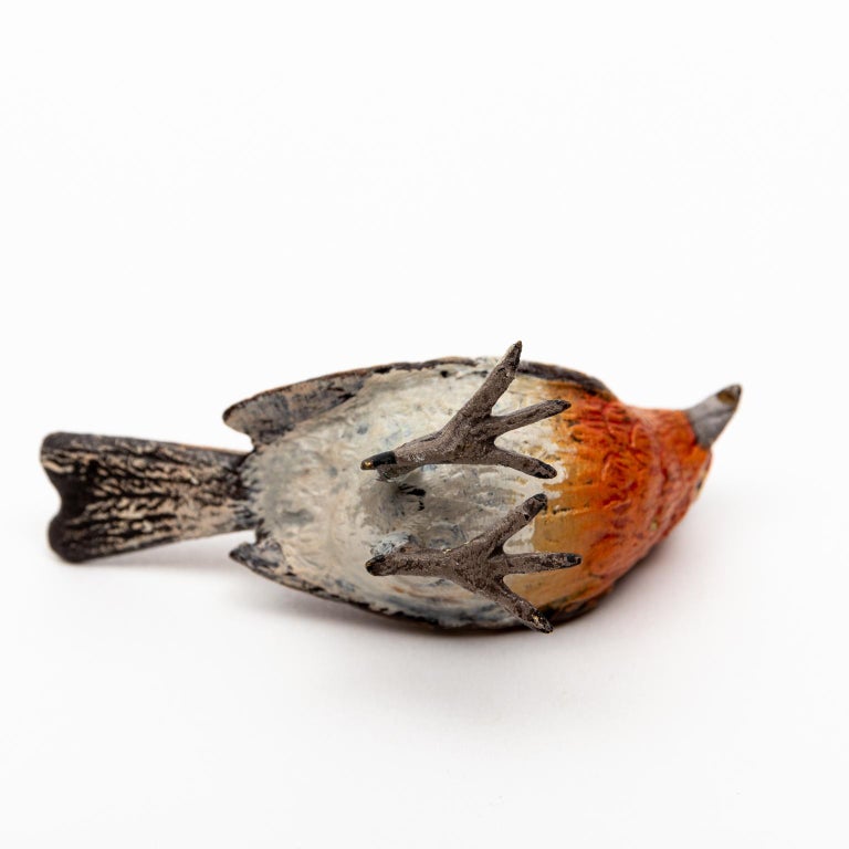 Vintage Cold Painted Bronze Bird at 1stDibs