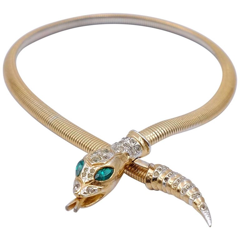 Vintage Collectible Coro Snake Necklace 1940s at 1stDibs