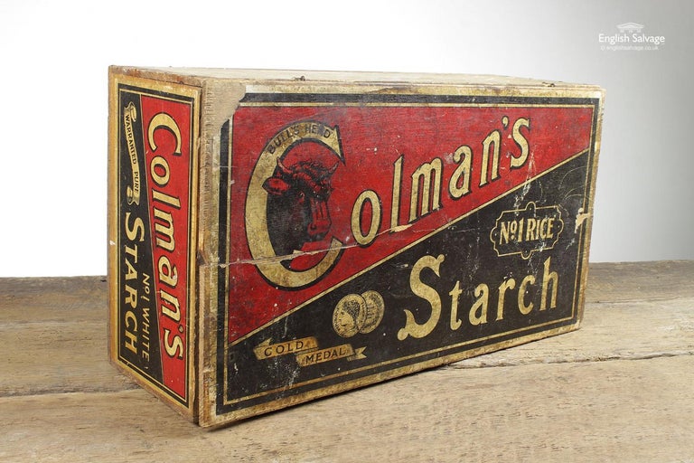Vintage Colman's Starch Wooden Display Box, 20th Century For Sale at ...