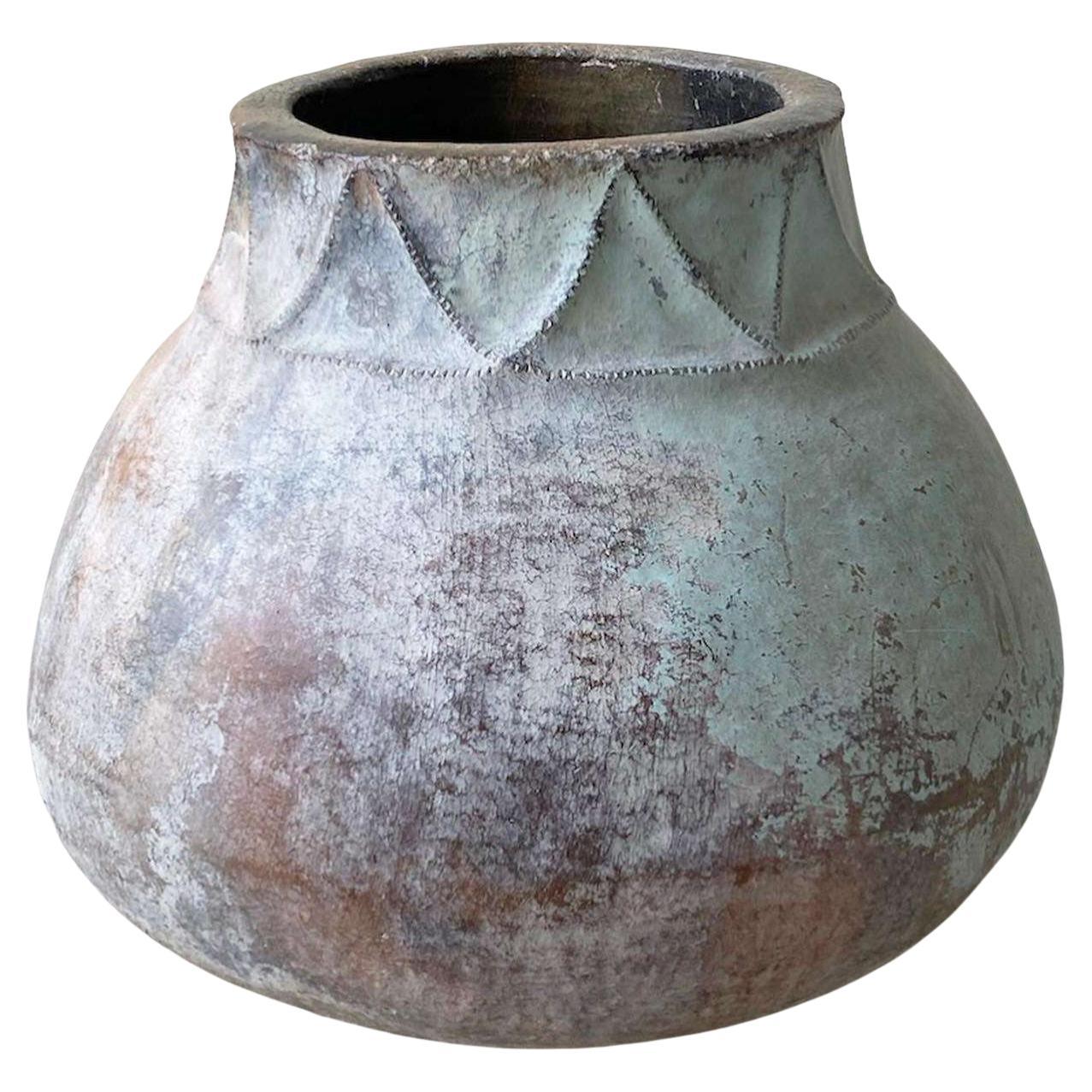 Vintage Colombian Hand Made Clay Water Jug/Container For Sale at 1stDibs