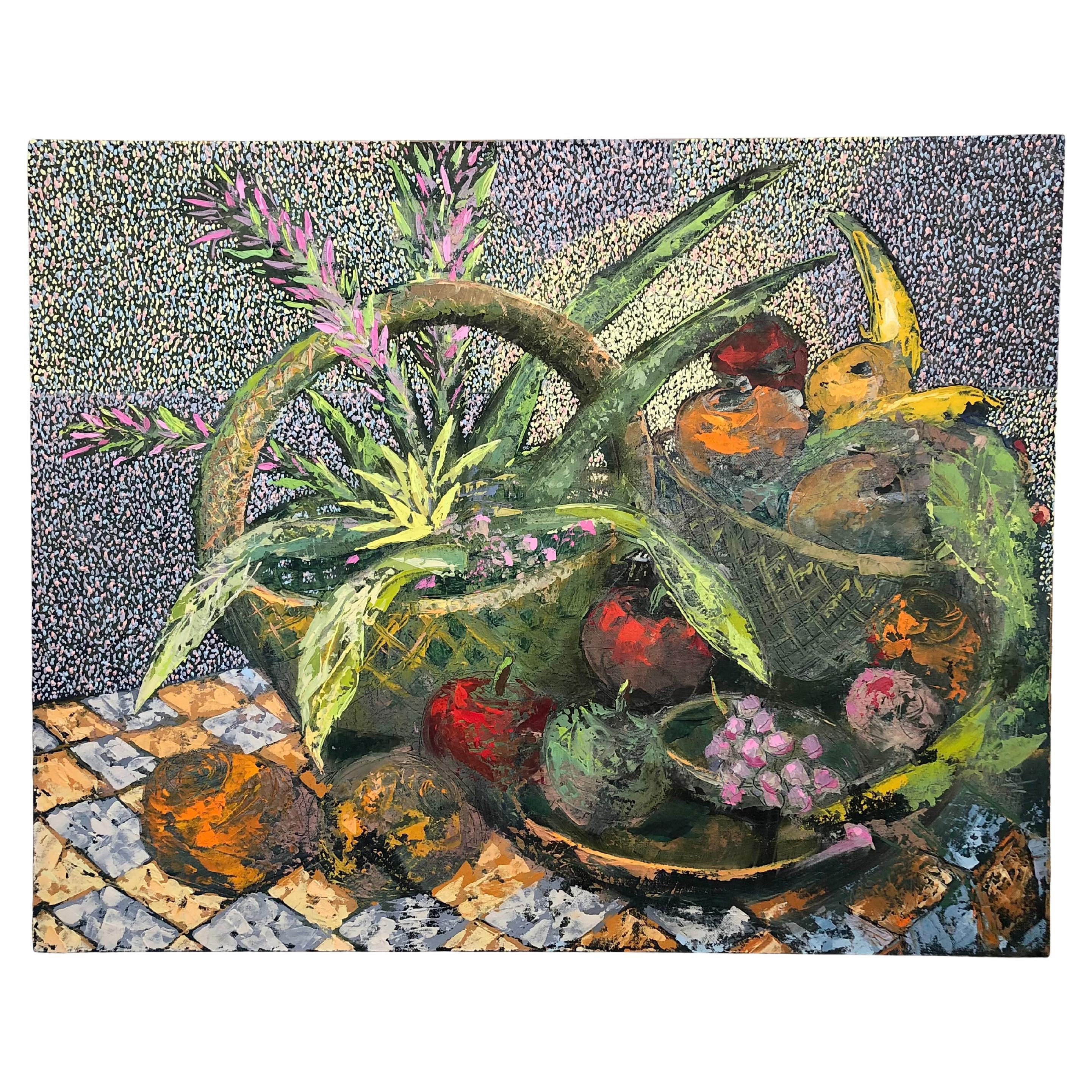 Expressive Realism Oil Painting Still Life Sunflowers, E. Gotzmann For ...