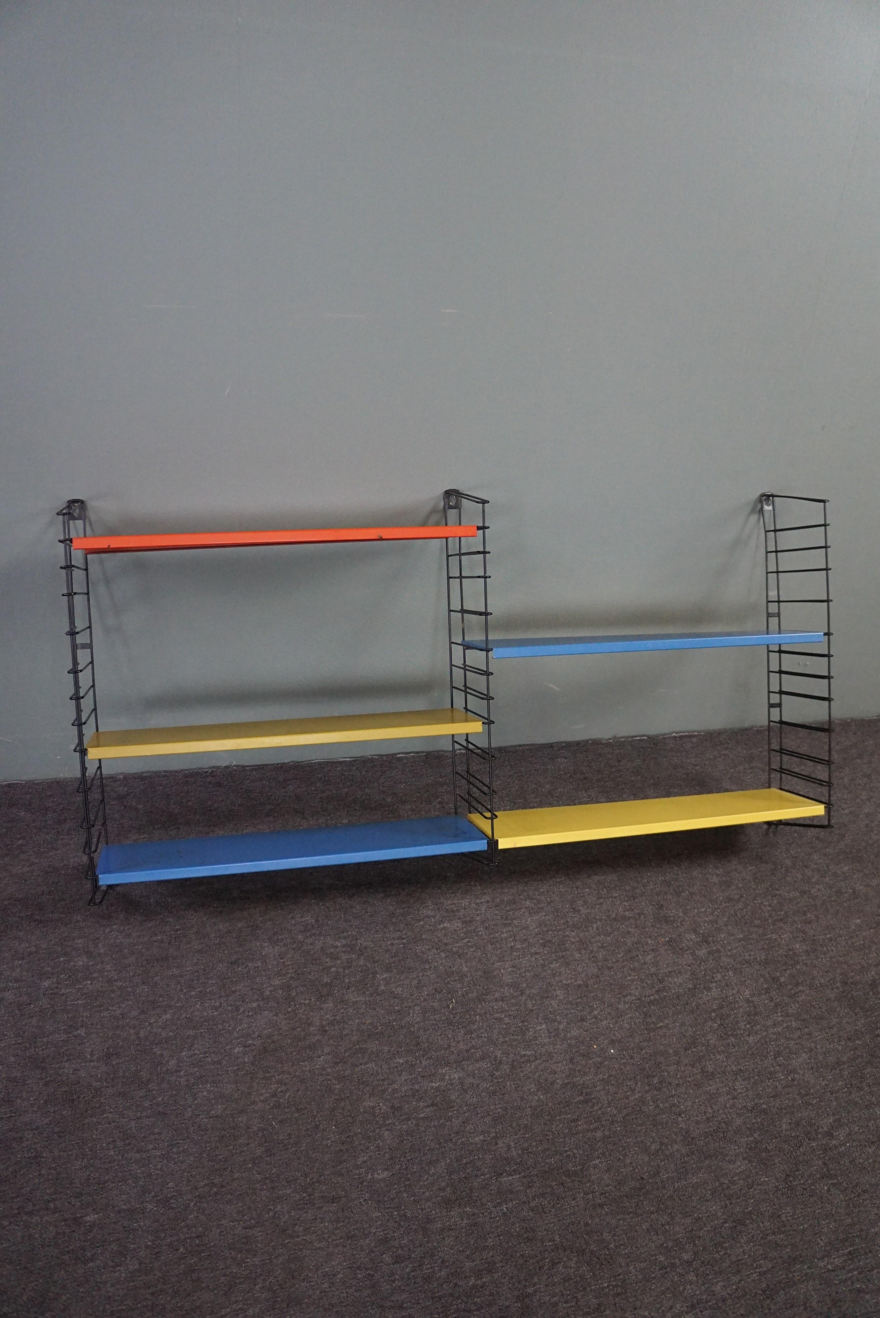 Vintage colorful modular wall system, Dutch Design For Sale at 1stDibs