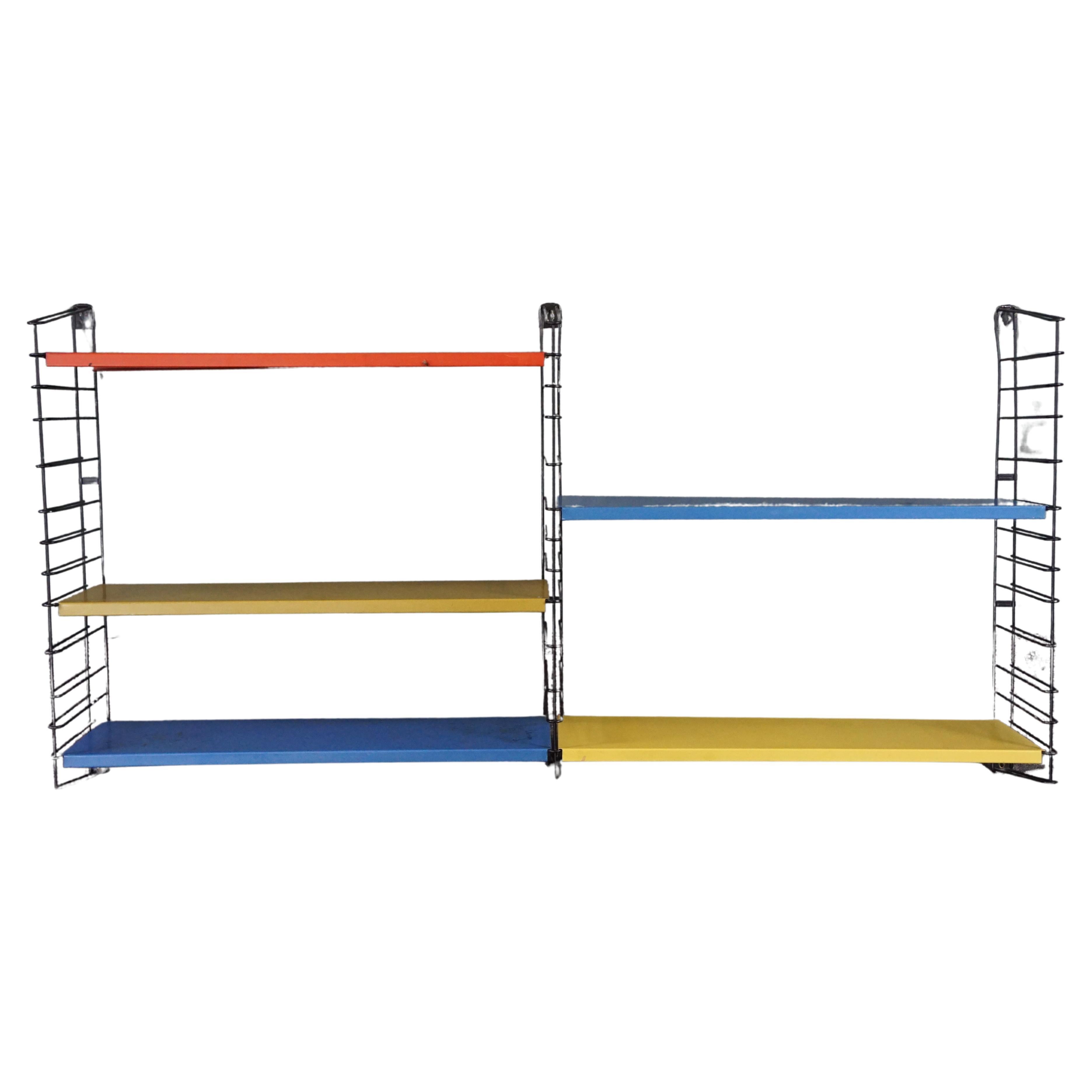 Vintage colorful modular wall system, Dutch Design For Sale at 1stDibs