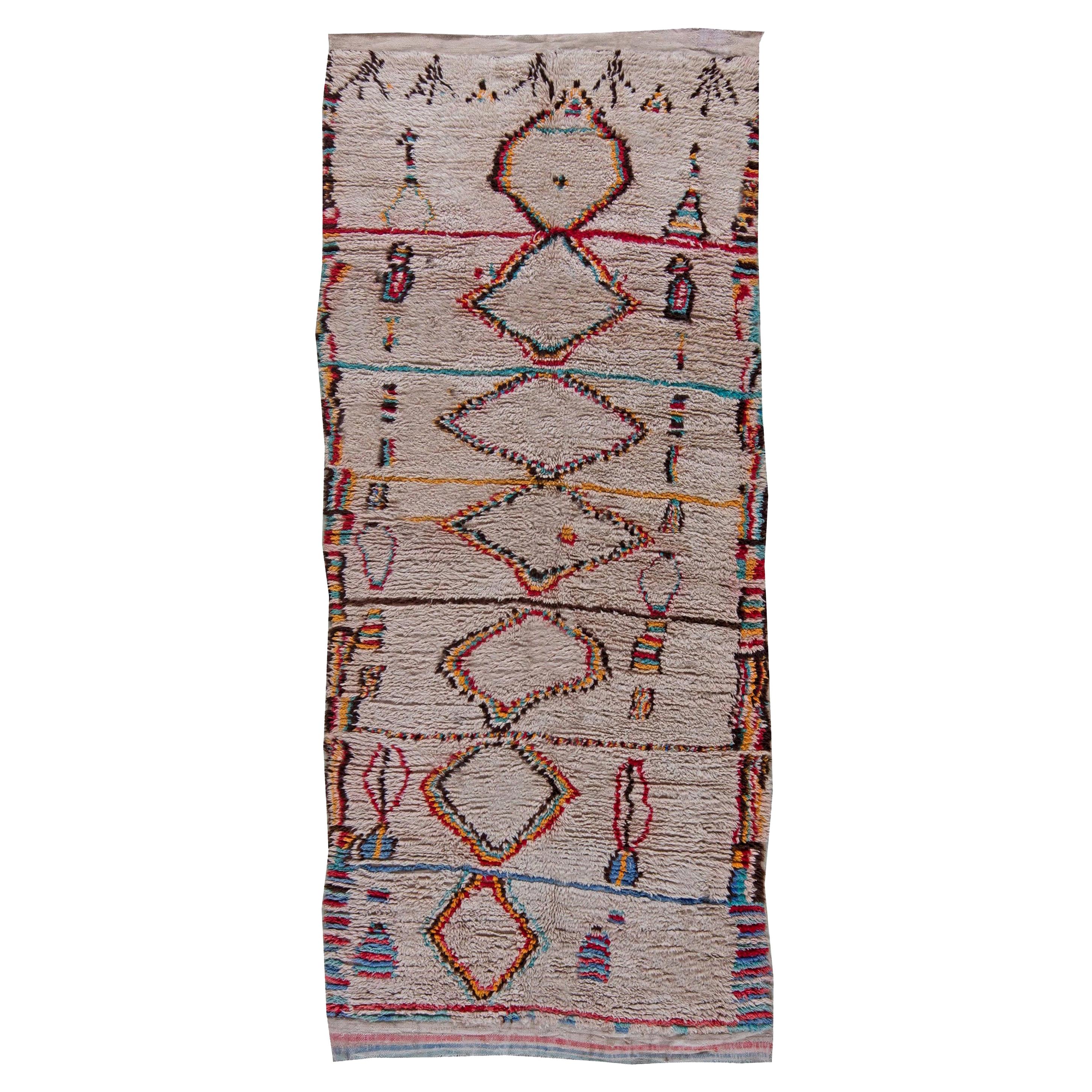 Large Colorful Vintage Moroccan Rug in Medallion Design and Tribal ...