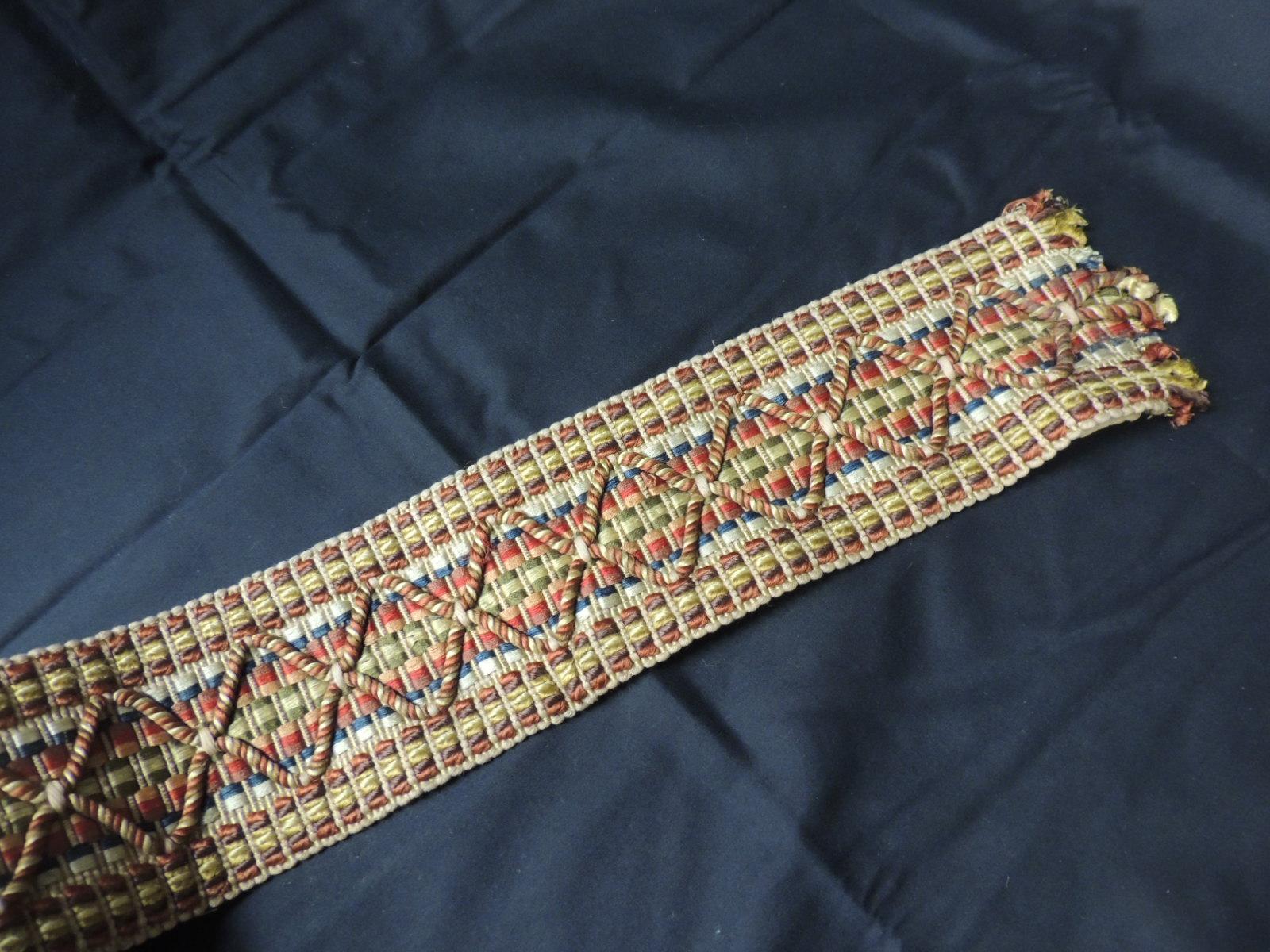 Vintage Colorful Woven Turkish Trim For Sale at 1stDibs