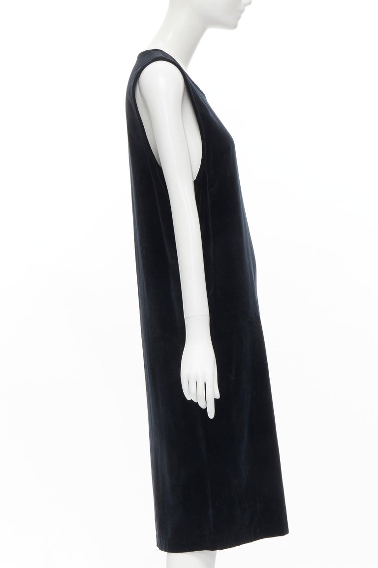 vintage COMME DES GARCONS 1980's black velvet asymmetric dropped ...