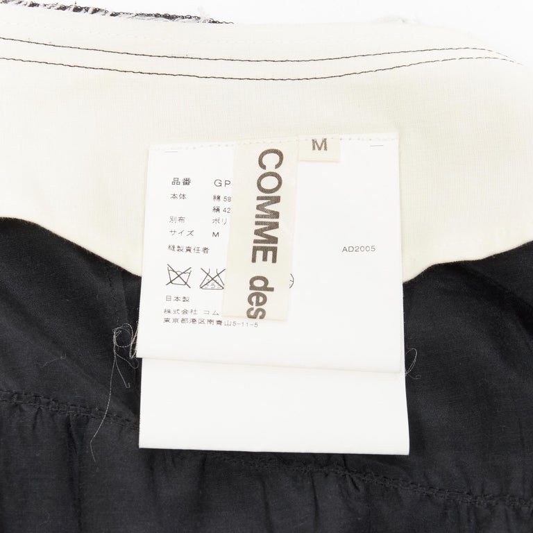 vintage COMME DES GARCONS 2005 Broken Bride black embroidery ruffle ...