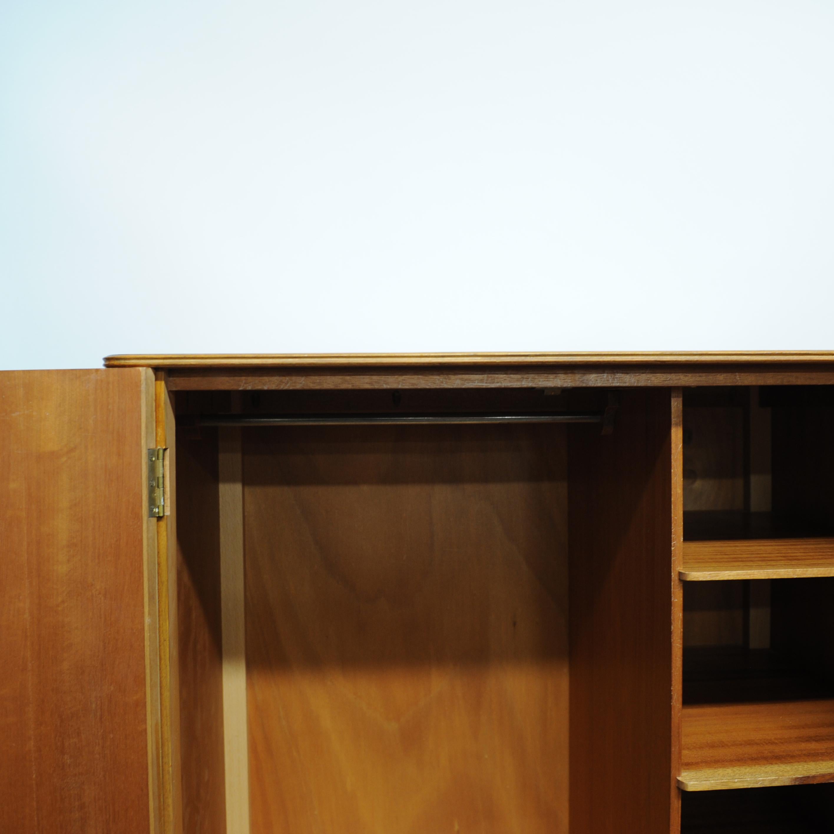 Vintage Compact Walnut Wardrobe by Gordon Russell, 1960s For Sale at ...