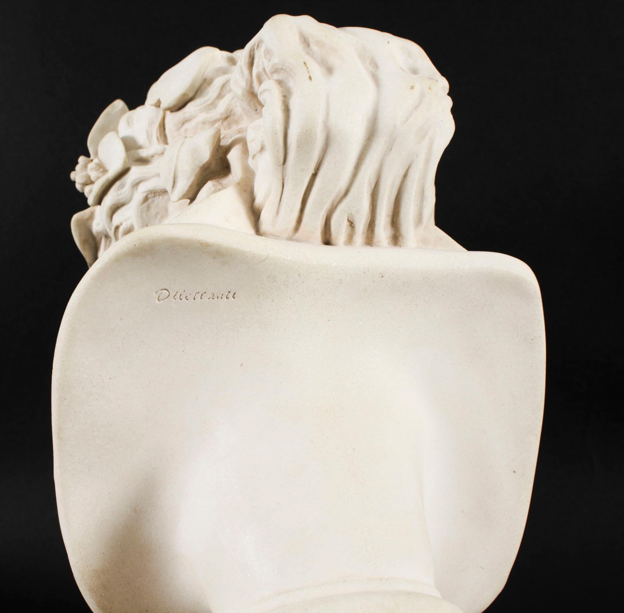 Vintage Composite Marble Bust of Roman God Bacchus 20th Century For ...