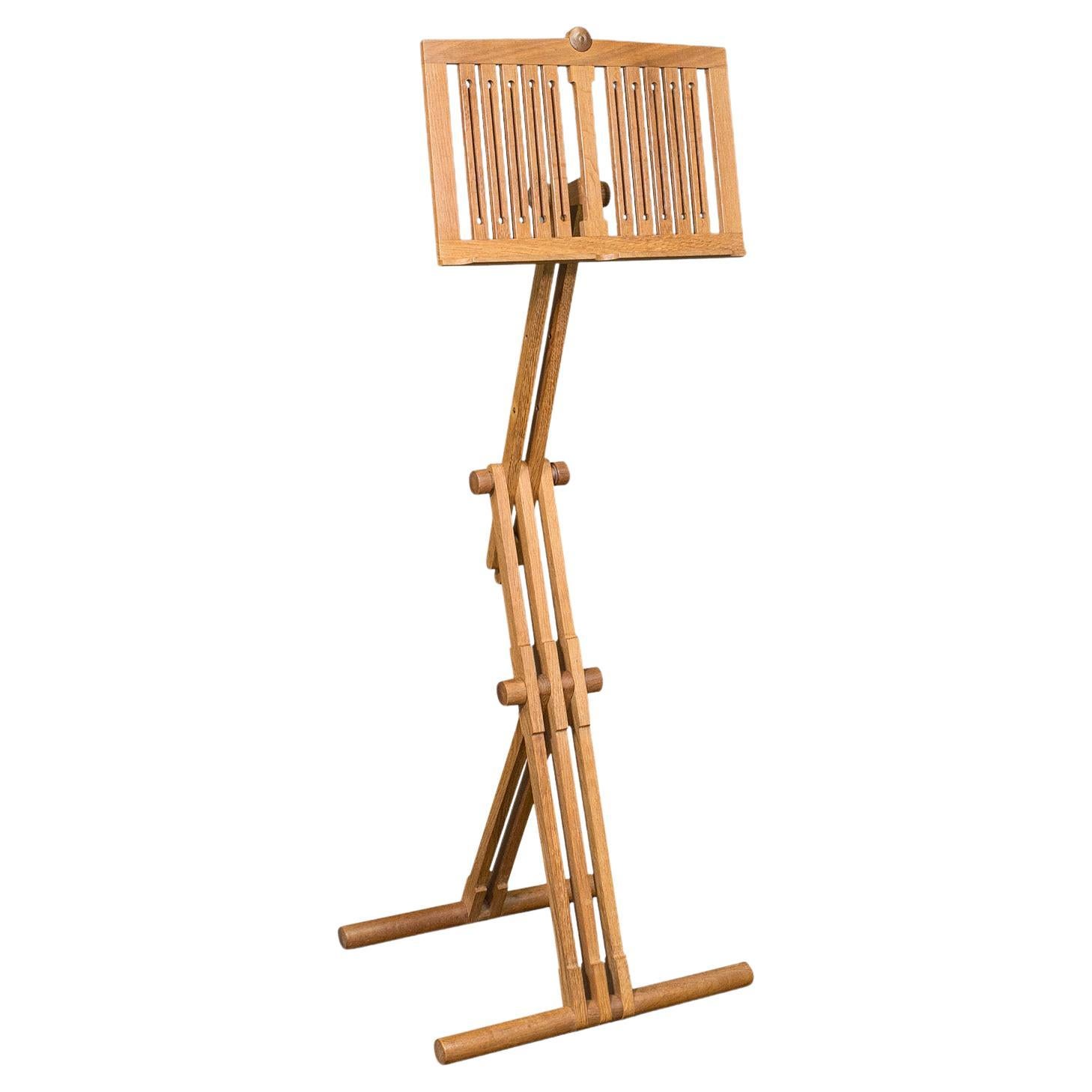 Vintage Concert Music Stand, English, Oak, Adjustable Lectern, Cotswold ...