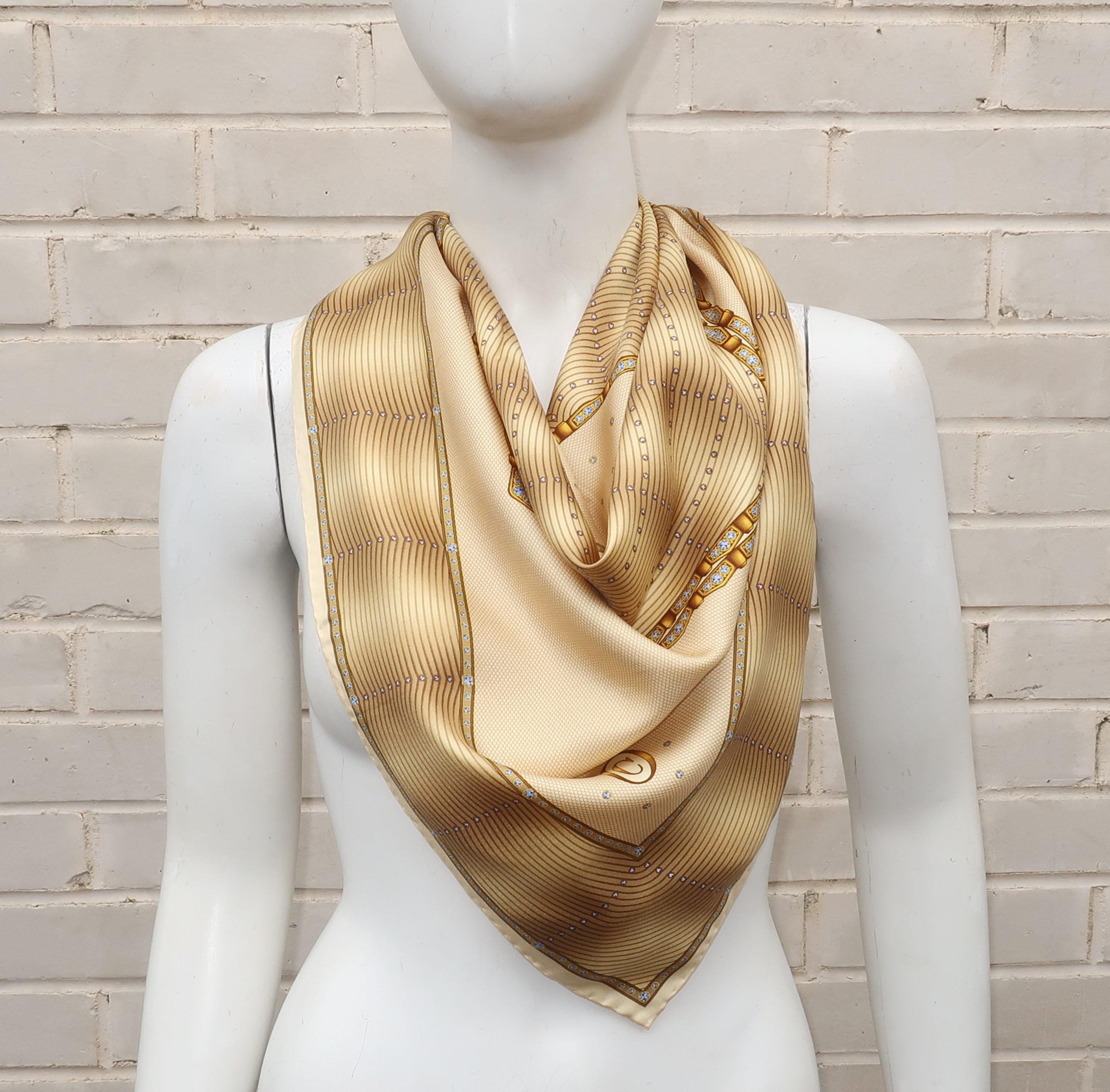 Vintage Concord Watch Silk Scarf at 1stDibs | silk watch scarfs, watch ...