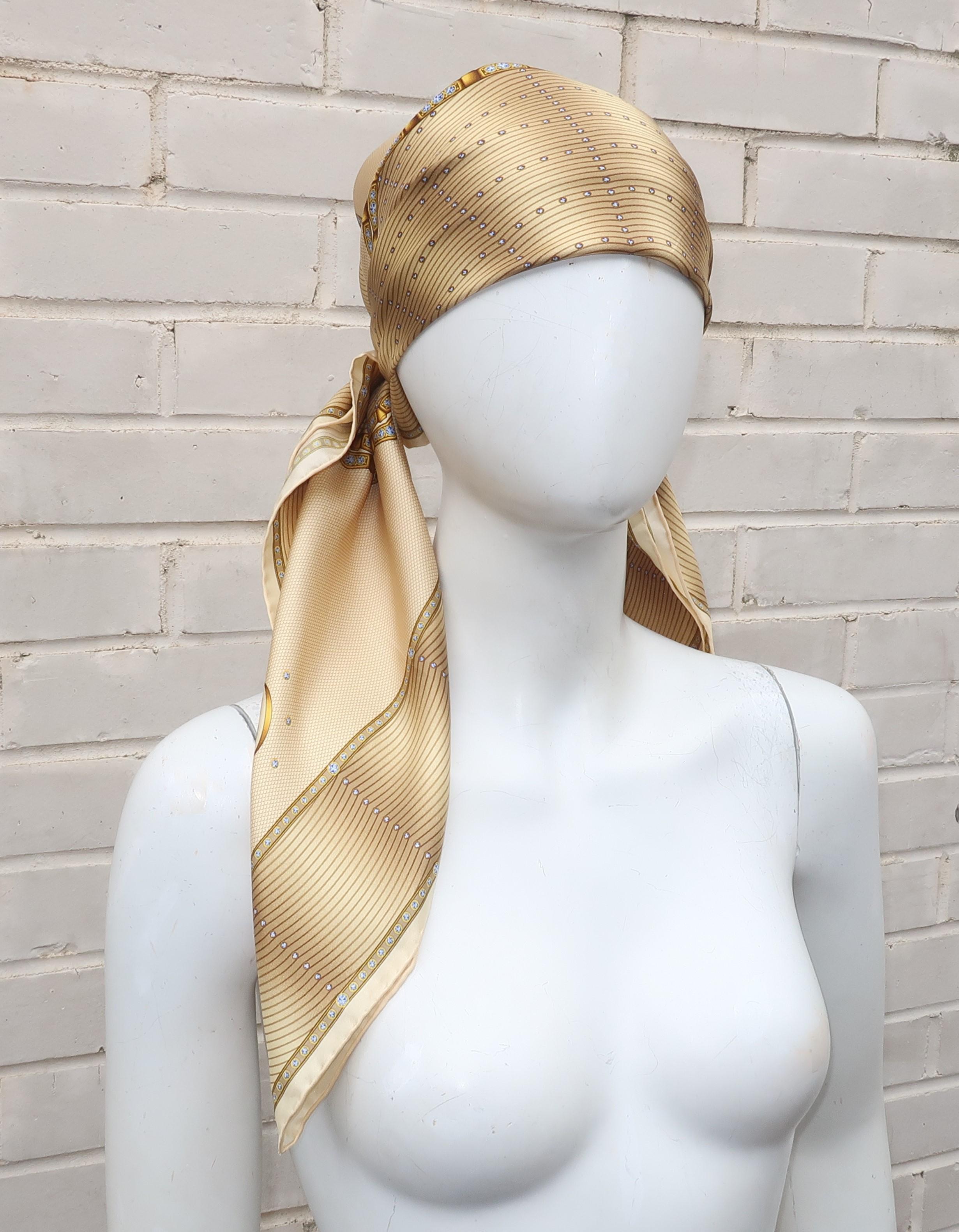Vintage Concord Watch Silk Scarf at 1stDibs | silk watch scarfs, watch ...