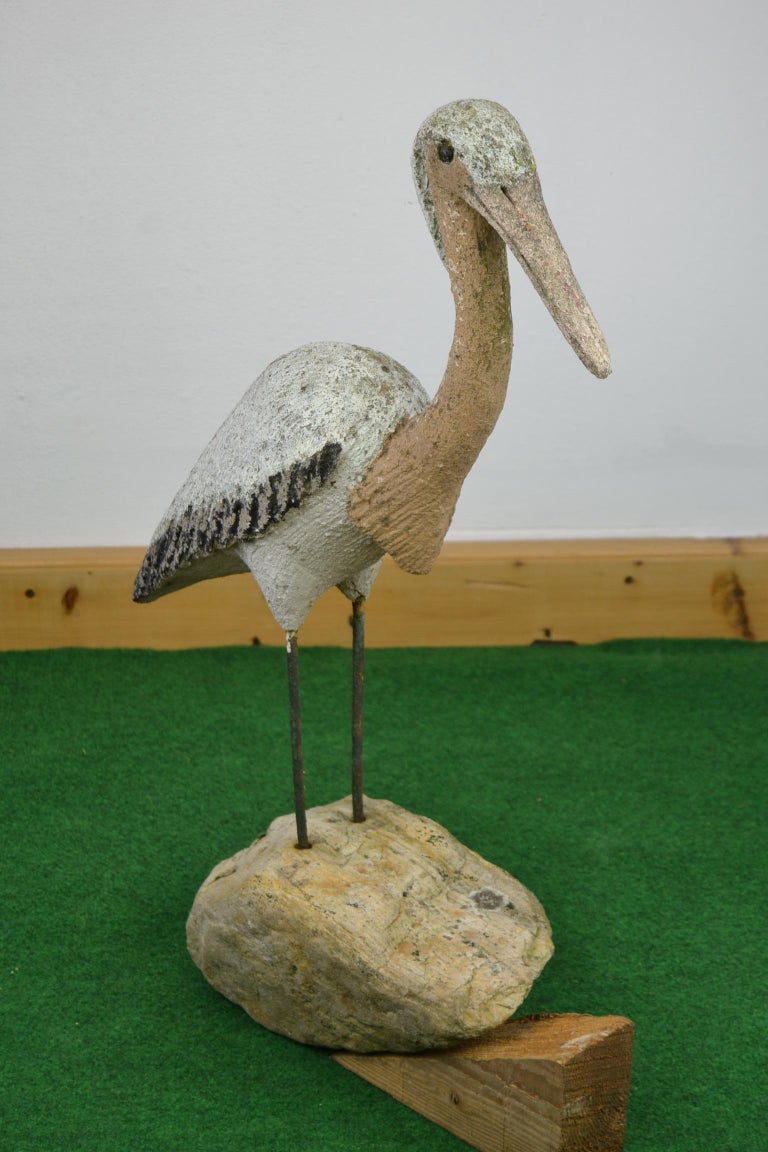 Vintage Concrete Bird Sculptures, 4 pieces of Garden Birds, France For ...