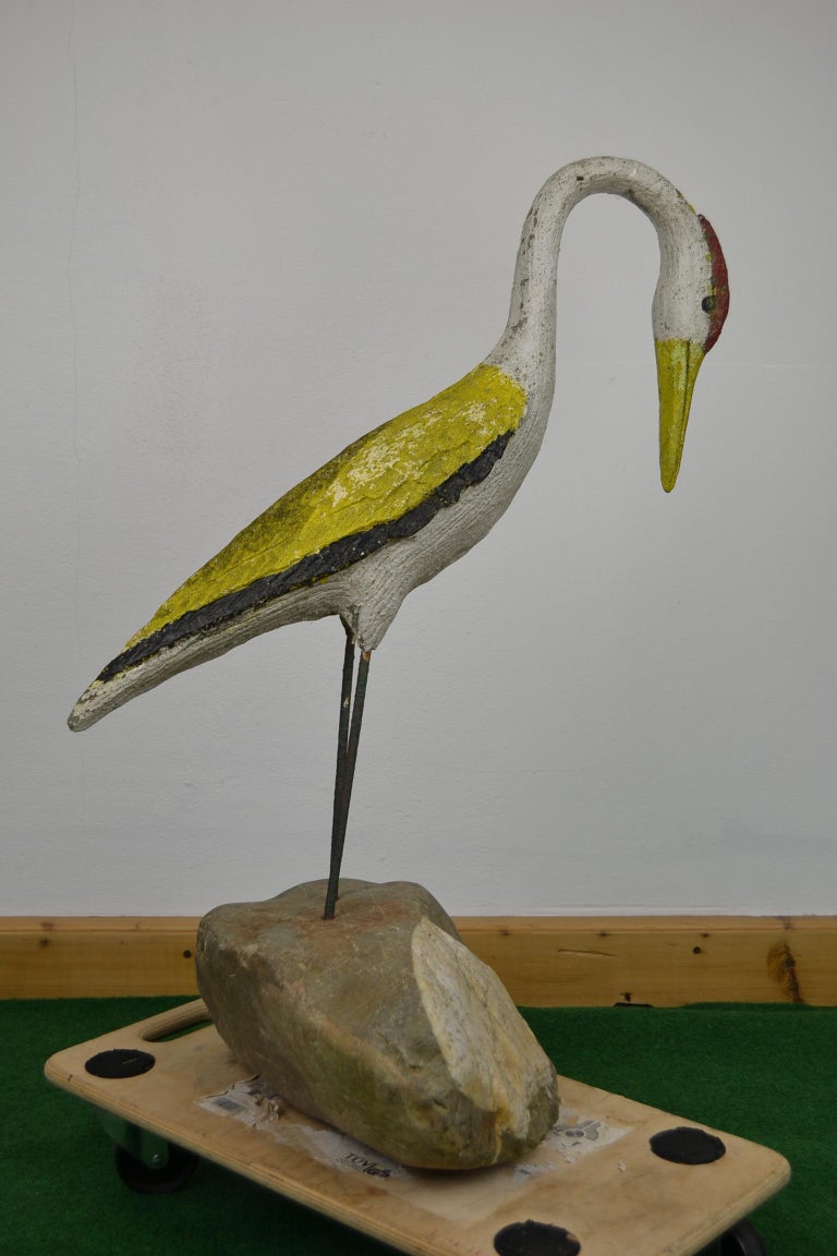 Vintage Concrete Bird Sculptures, 4 pieces of Garden Birds, France For ...