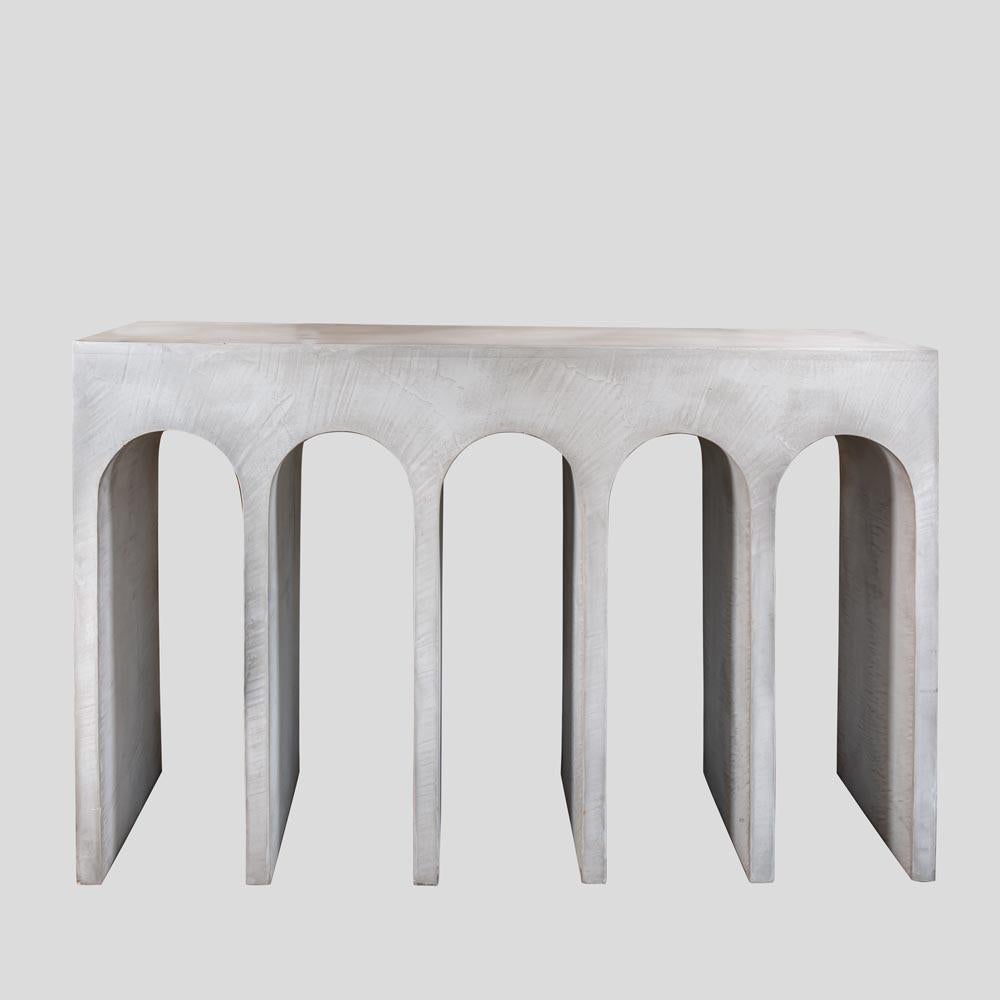 Vintage Concrete Resin Bridge Console Table at 1stDibs