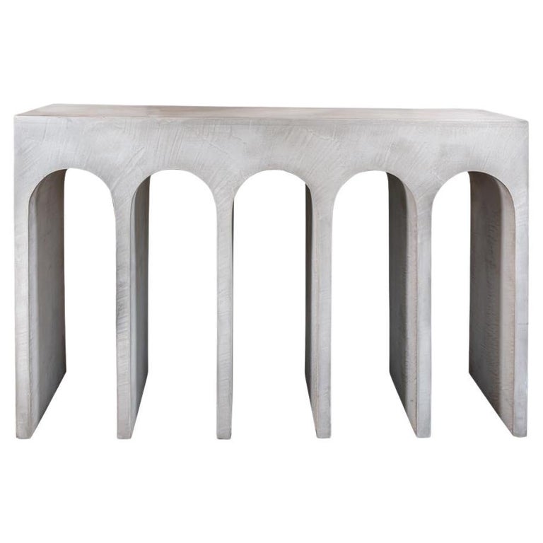 Vintage Concrete Resin Bridge Console Table For Sale at 1stDibs