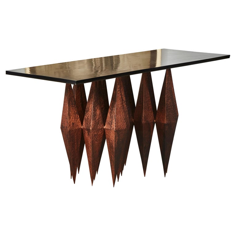 Vintage Console in Copper, 80s at 1stDibs