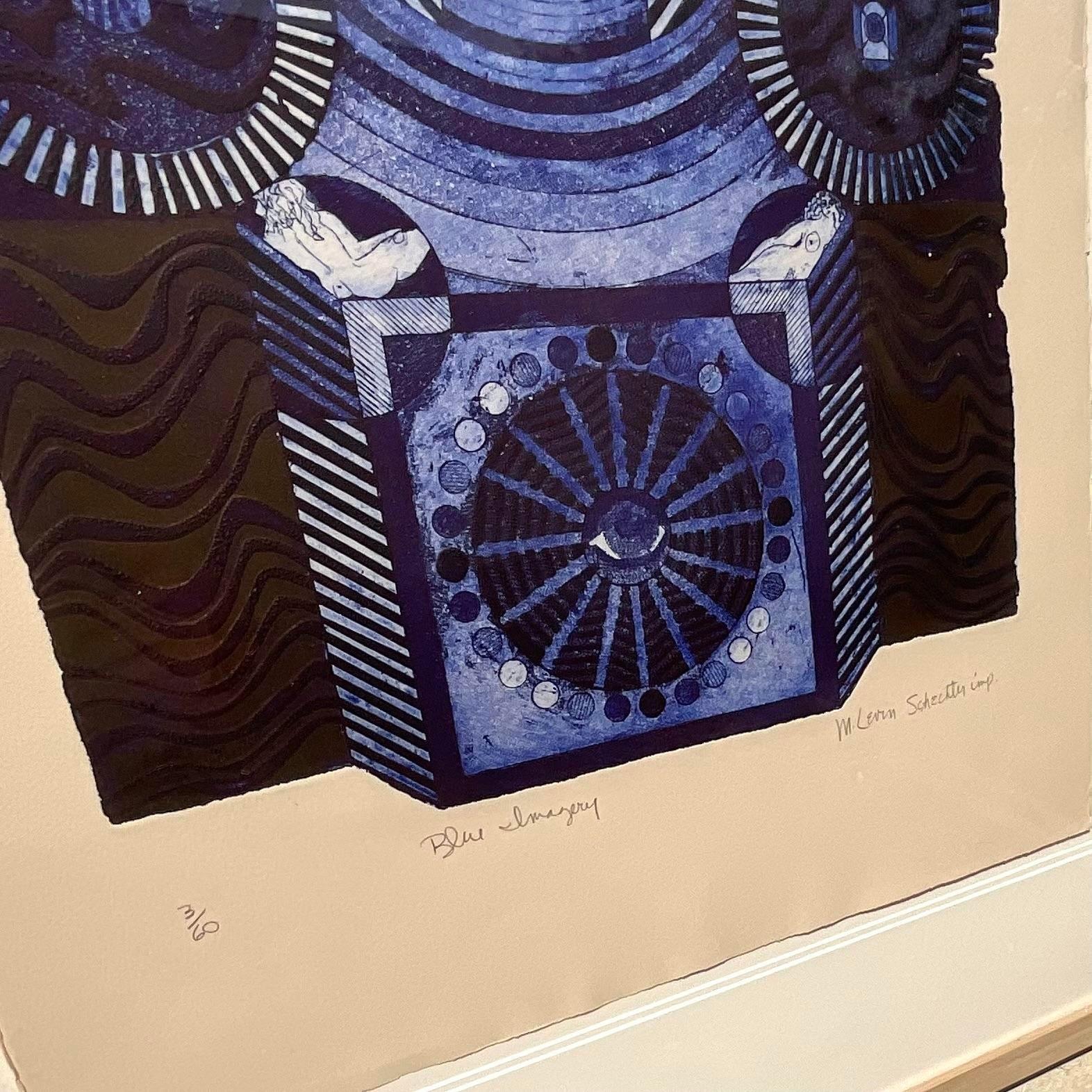 Vintage Contemporary Abstract Serigraph Signed and Numbered For Sale at ...