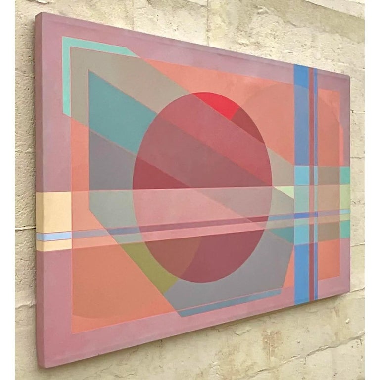 Vintage Contemporary Abstract Signed Original Oil Painting For Sale at ...