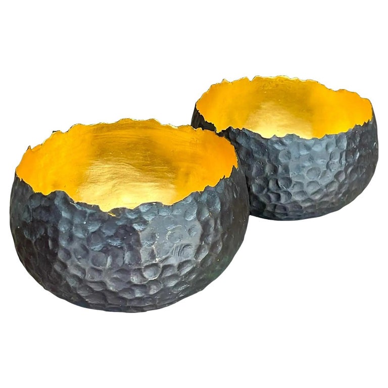 Vintage Contemporary Alexander Lamont Hammered Bronze Bowls, a Pair For ...