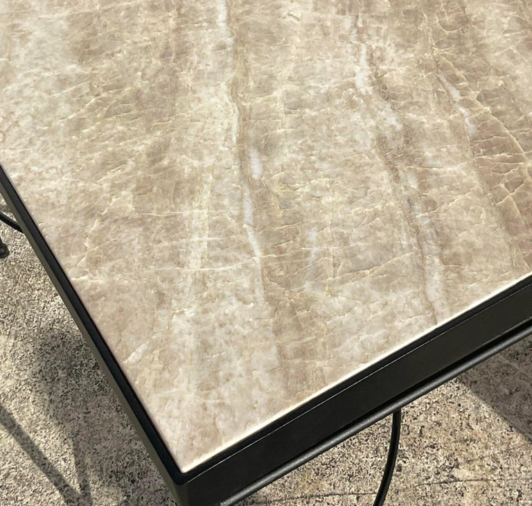 Vintage Contemporary Amalfi Living Stone Top Dining Table For Sale at ...