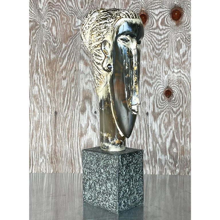 Vintage Contemporary Carved Lucite Sculptures of Women, a Pair For Sale ...