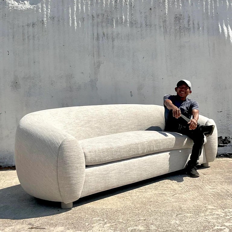 Vintage Contemporary Custom Ferrell Mittman “Hana” Sofa For Sale at 1stDibs
