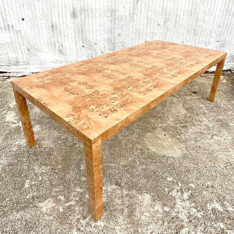 Vintage Contemporary Custom Scout Design Burl Dining Table For Sale at ...