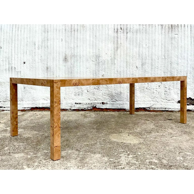 Vintage Contemporary Custom Scout Design Burl Dining Table For Sale at ...
