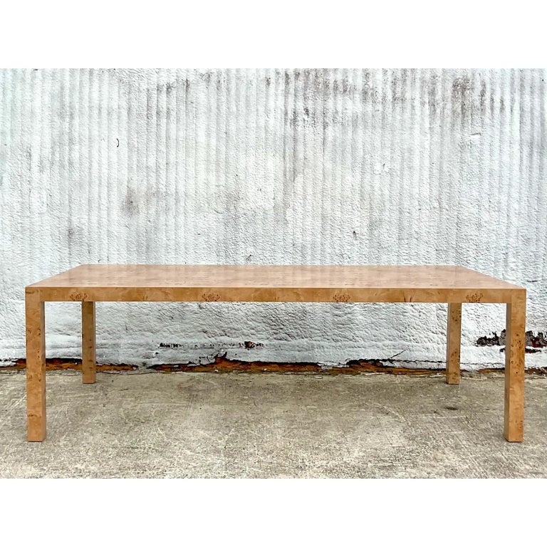 Vintage Contemporary Custom Scout Design Burl Dining Table For Sale at ...