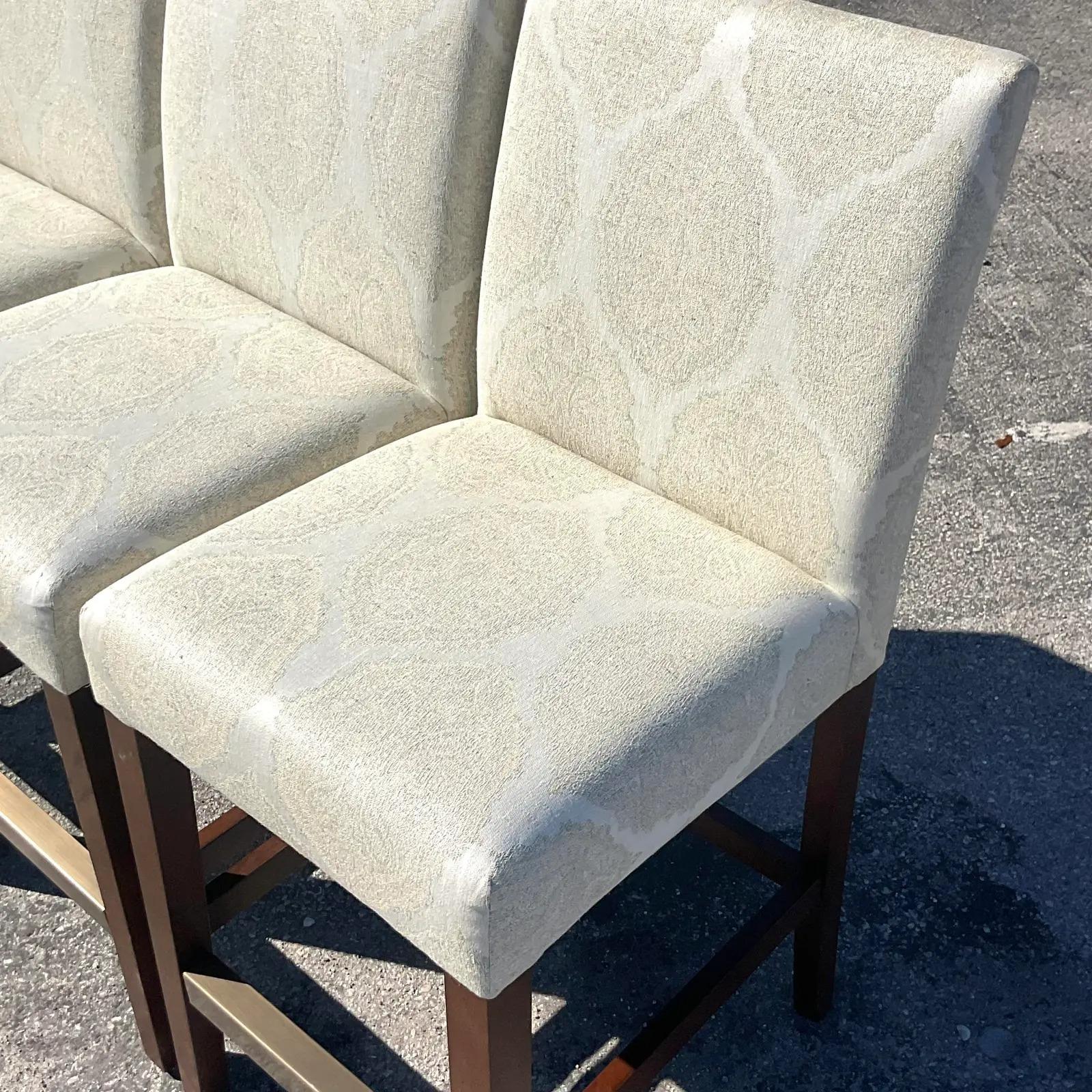 Vintage Contemporary Huniford Design Bar Stools, Set of 3 at 1stDibs