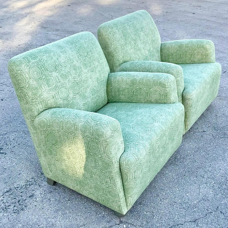 Vintage Contemporary Huniford Design Studios “Vestry” Lounge Chairs - a ...