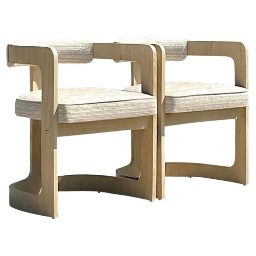 Elliott Dining Chairs in Ivory Leather at 1stDibs | ivory leather ...