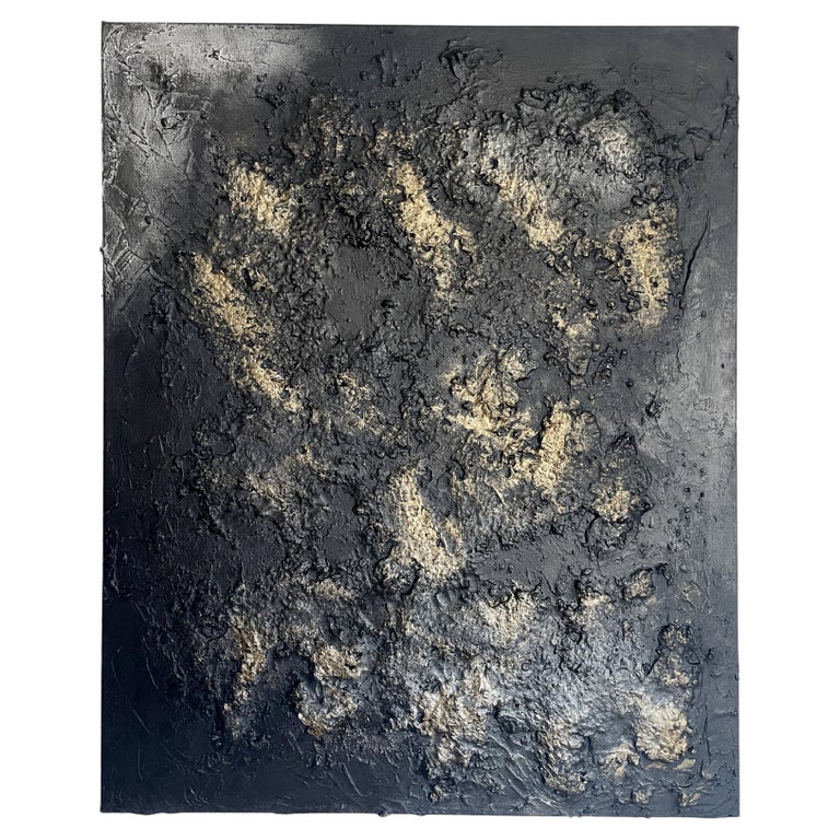 Vintage Contemporary Mixed Media Abstract Original Oil on Canvas Signed ...