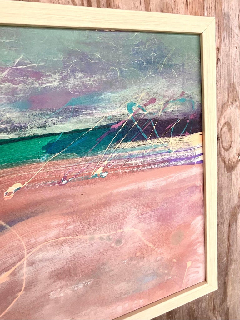 Vintage Contemporary Original Abstract Oil Paintings on Canvas - Set of ...