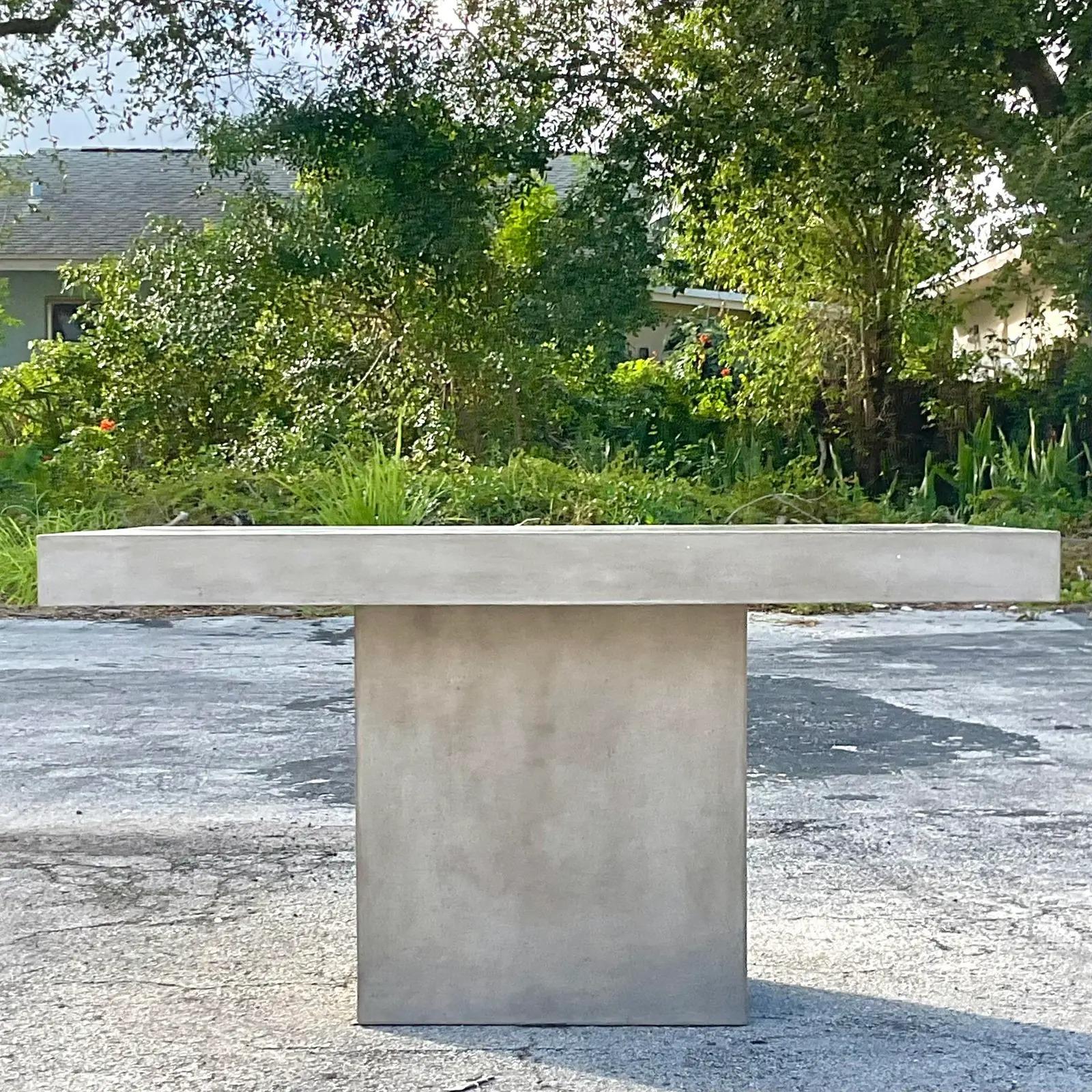 Vintage Contemporary Polished Cement Dining Table at 1stDibs | polished ...