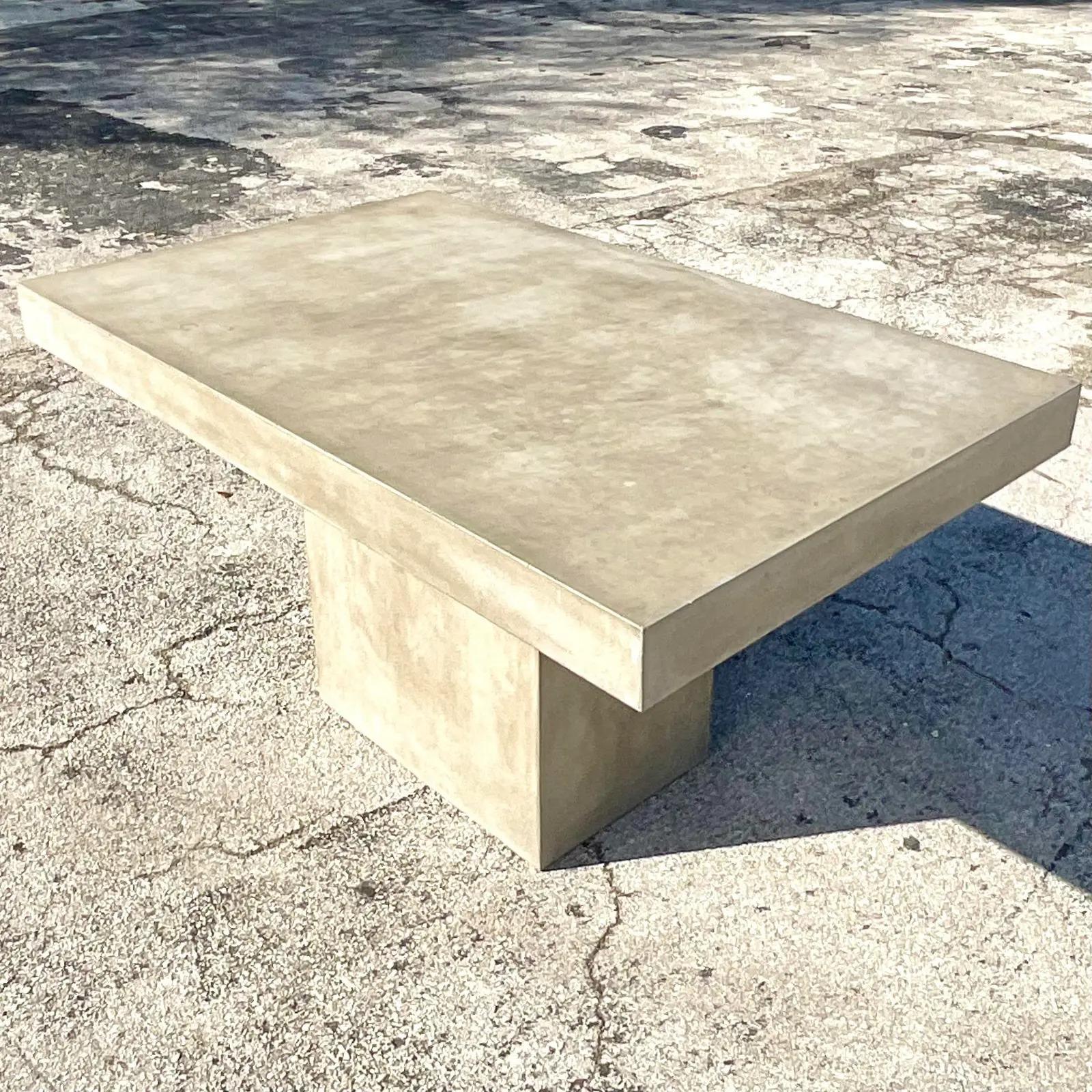 Vintage Contemporary Polished Cement Dining Table at 1stDibs | polished ...