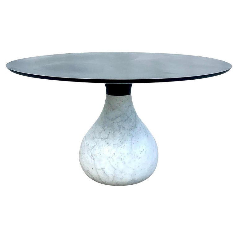 Vintage Contemporary Roche Bobois Aqua Matte Carrera Dining Table at ...