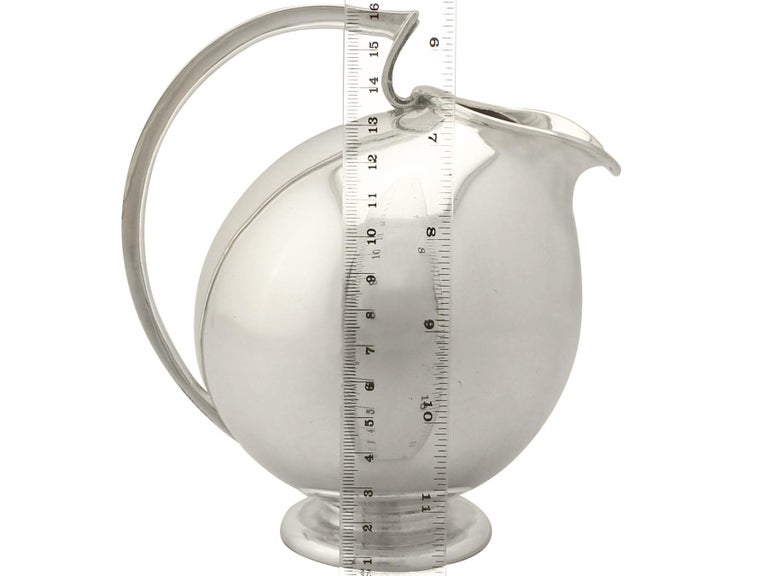 Vintage Continental Sterling Silver Water Jug For Sale at 1stDibs