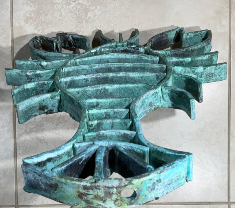 Vintage Copper Architectural Crab Wall Hanging Sculpture For Sale at ...